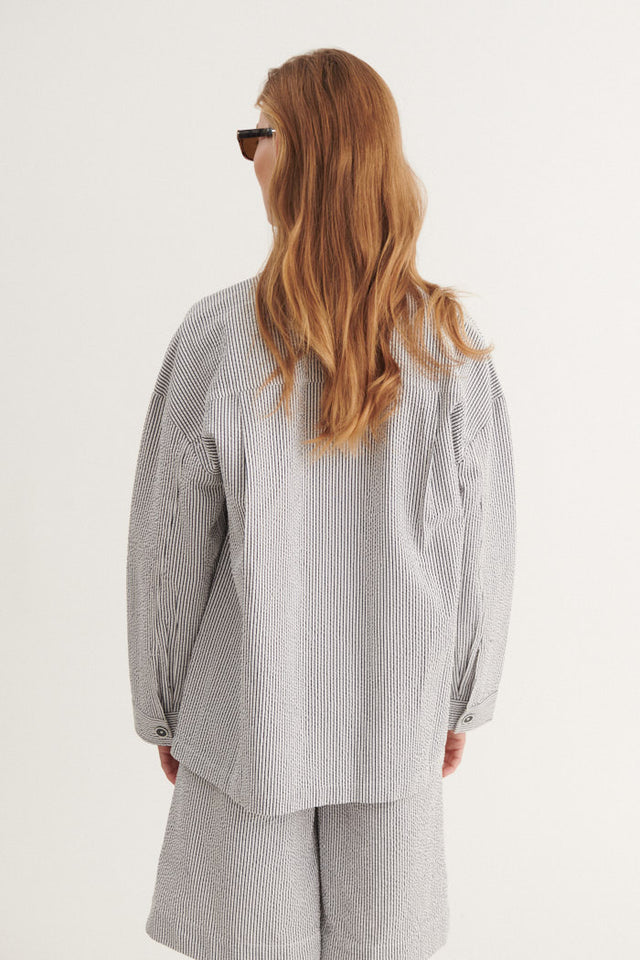 Asta Jacket - Bright white / sky captain